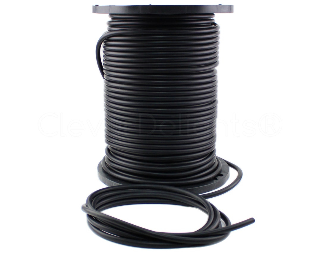 5 Ft Black Rubber Cord 1/2 Round Buna Rubber 70 Durometer Premium ...