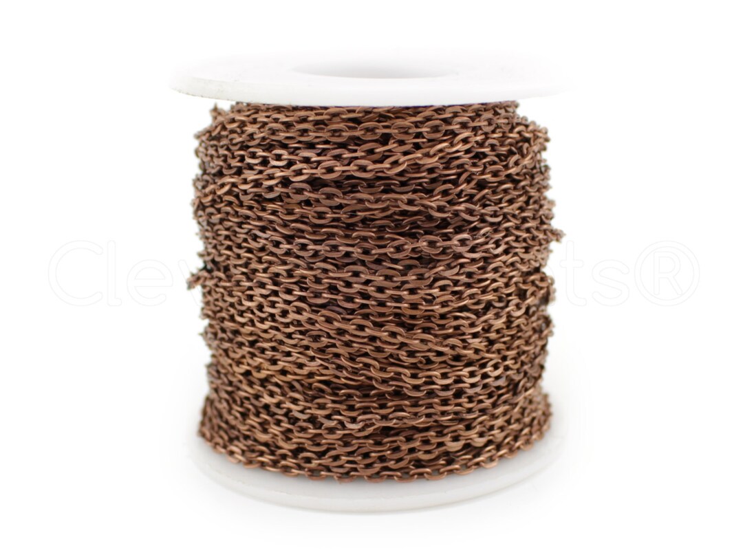100 Ft 3x4mm Antique Copper Cable Chain Spool for - Etsy