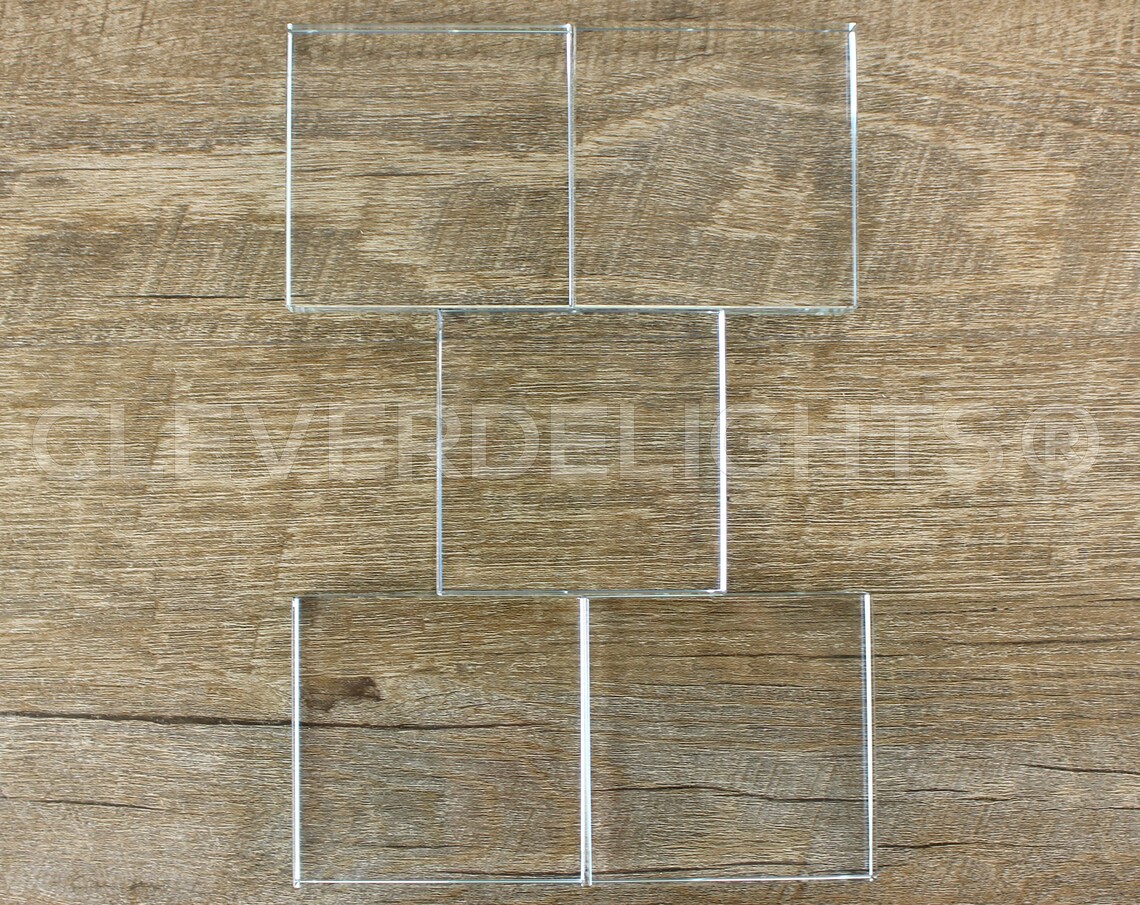 3 Square Glass Tile Clear Transparent Tiles Solid | Etsy