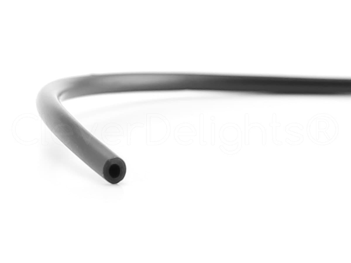 30 Ft - Black Rubber Cord - 3mm (3/32") - Hollow Rubber Tubing - 3/32 ...