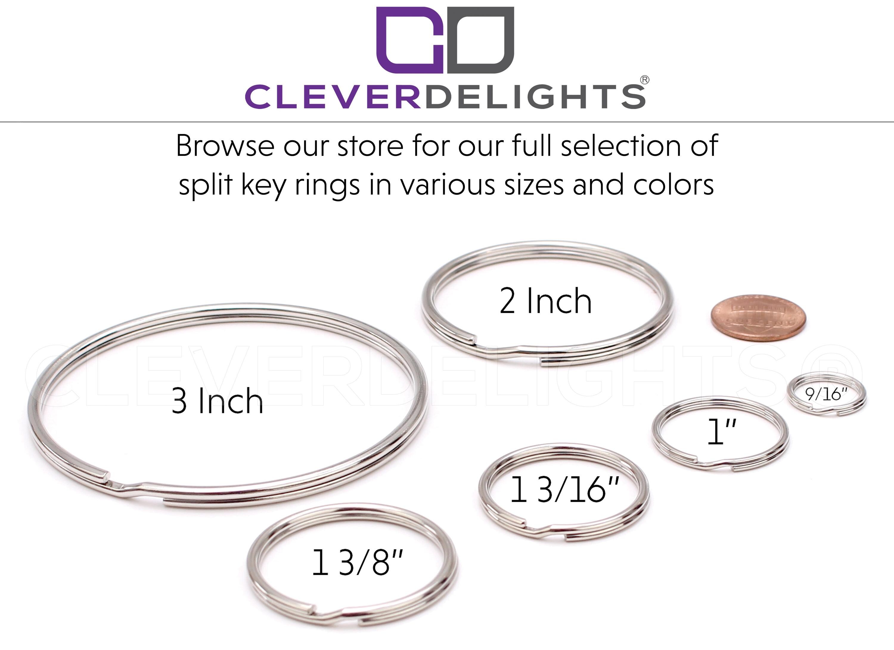 100 Pack - 1" Key Rings - 25mm Split Key Ring - Strong Key Chain Key ...