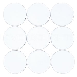 100 Pack - 1" Round Glass Tiles - Flat on Both Sides - Clear Tiles ...