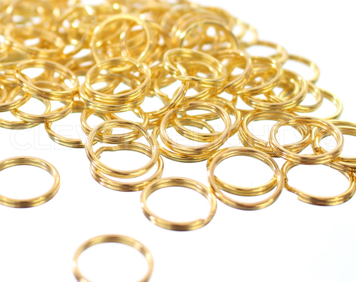 100 Pack 9/16 Key Rings Gold Color 15mm Split Key - Etsy