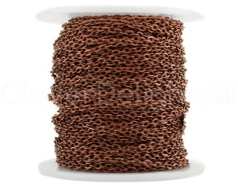 100 Ft 3x4mm Antique Copper Cable Chain Spool for | Etsy