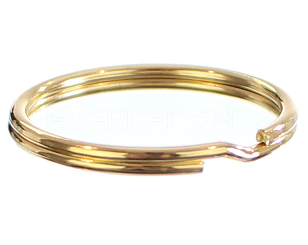 50 Pack 1 Key Rings Gold Color 25mm Split Key Ring Strong Key Chain Key ...