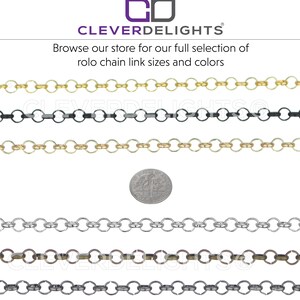 25 Ft - 1/4" Rolo Chain - Dark Black Color - Craft Jewelry Necklaces ...