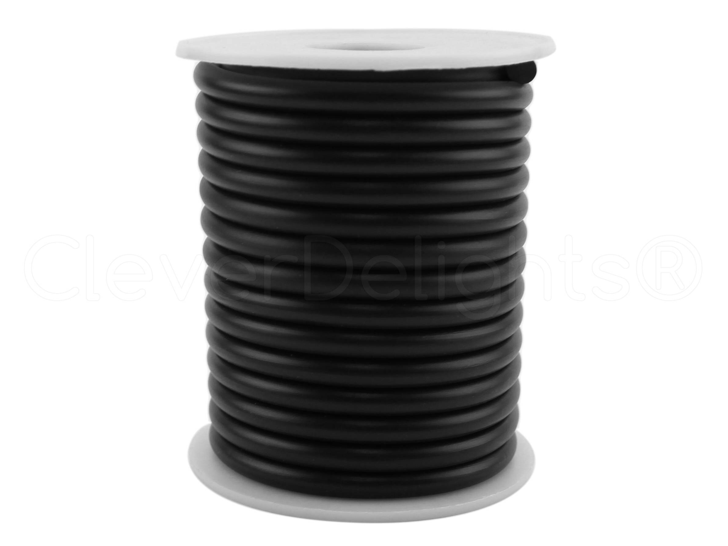 10 Ft Solid Rubber Cord 4mm 1/8 Black Color | Etsy