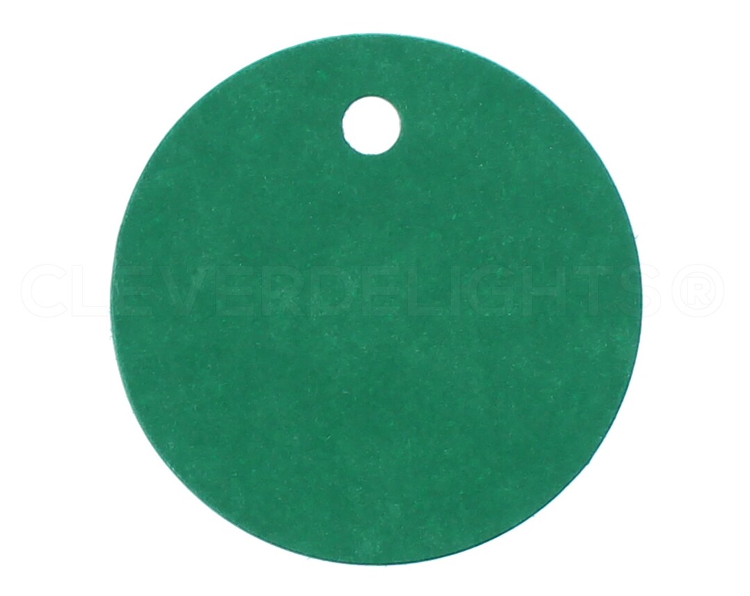 100 Pack 1.5 Green Gift Tags Round Circle Paper Hang Tags 1 1/2 Inch ...