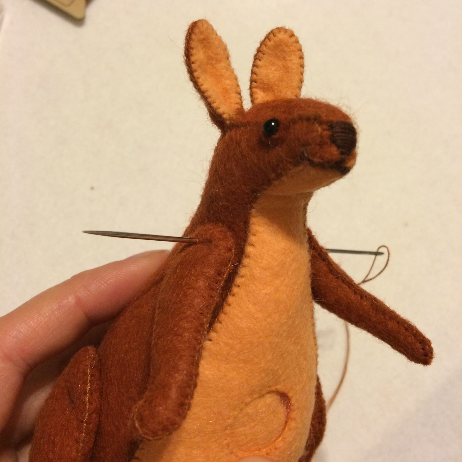 Felt kangaroo pattern felt animal pattern toy sewing | Etsy
