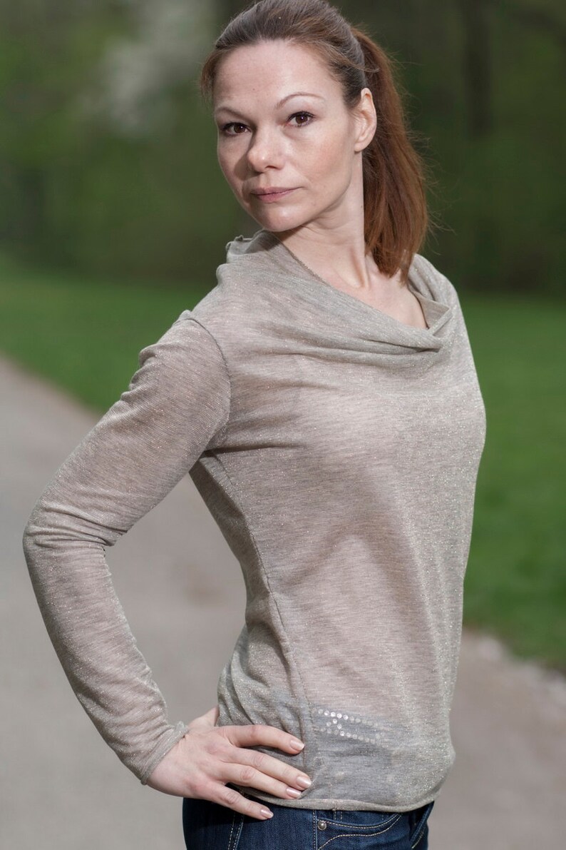 Knitted Sweater Dalma is a Summer Knitted Sweater With a Wavy - Etsy