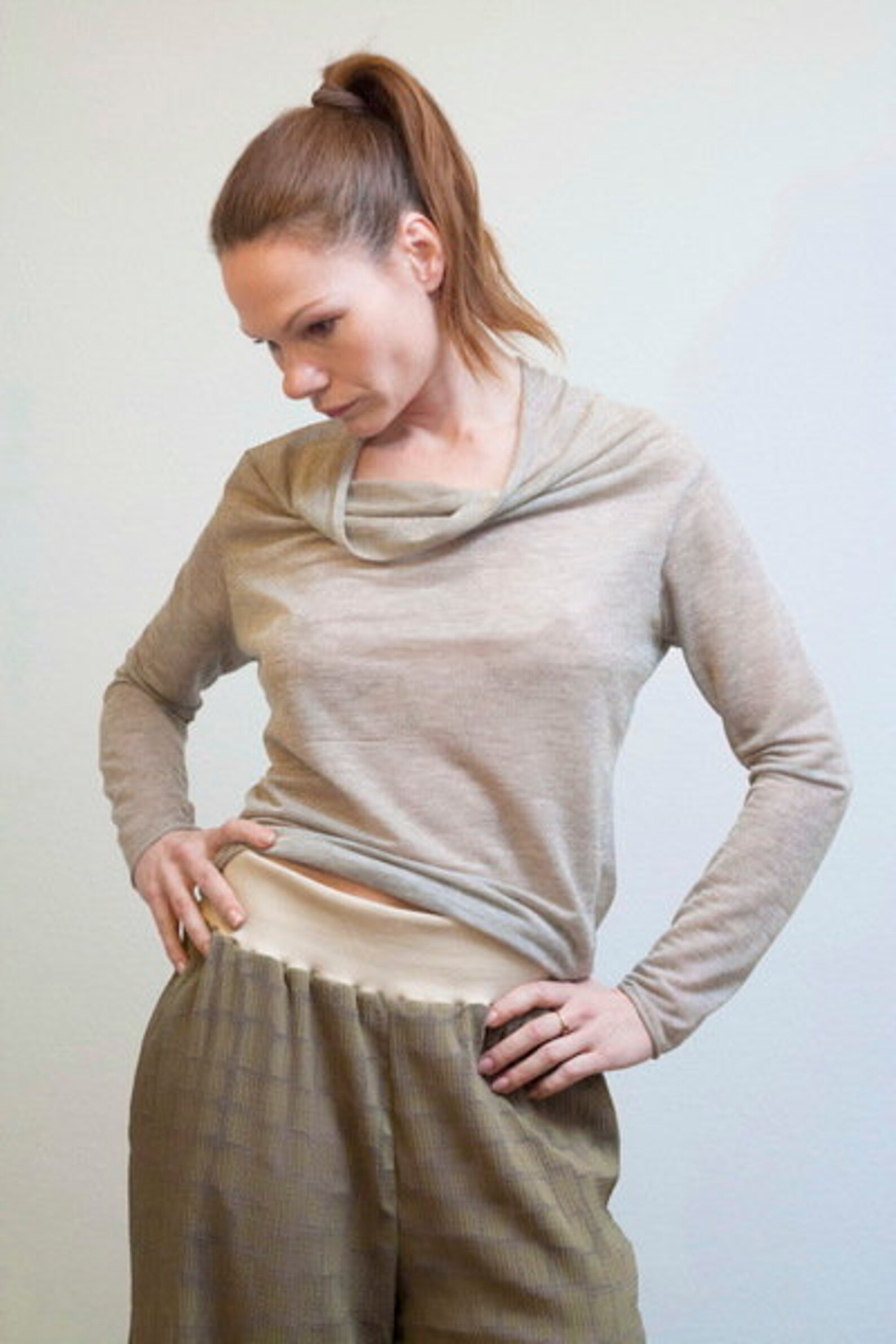 Knitted Sweater Dalma is a Summer Knitted Sweater With a Wavy - Etsy