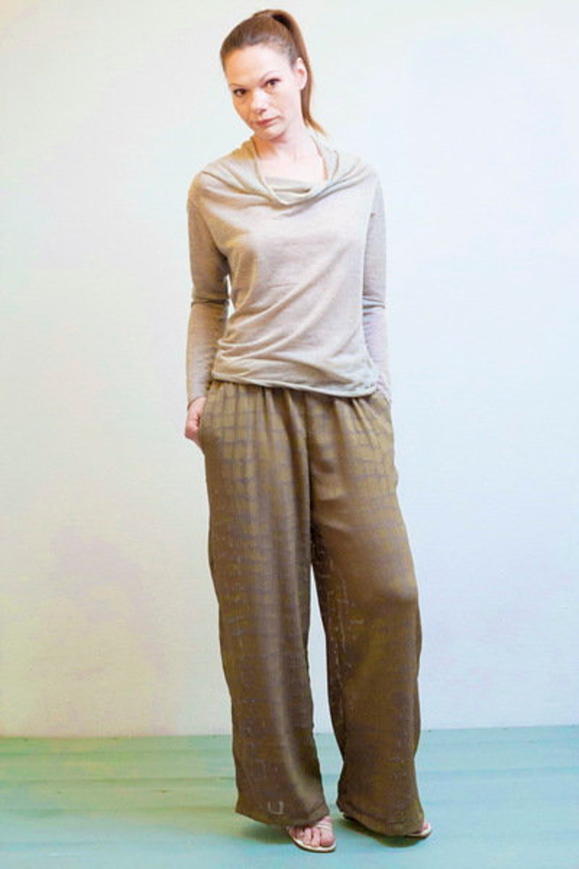 Knitted Sweater Dalma is a Summer Knitted Sweater With a Wavy - Etsy