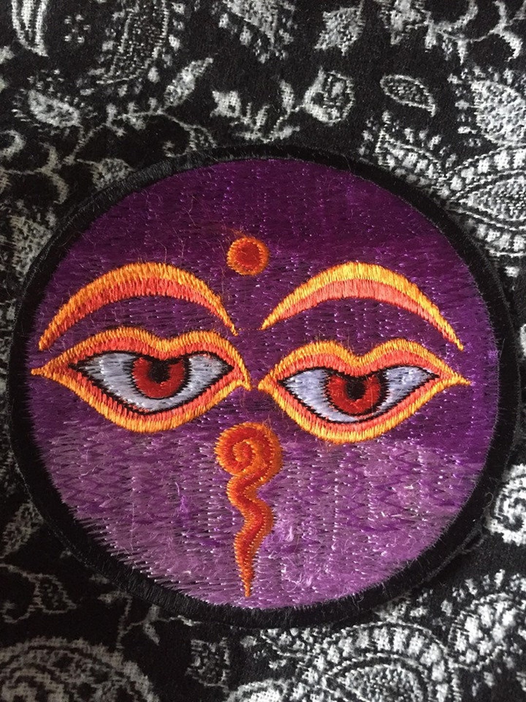 Purple Sew on Patches Our Fabulous Wisdom Eyes 12cm Fabric Patch for ...