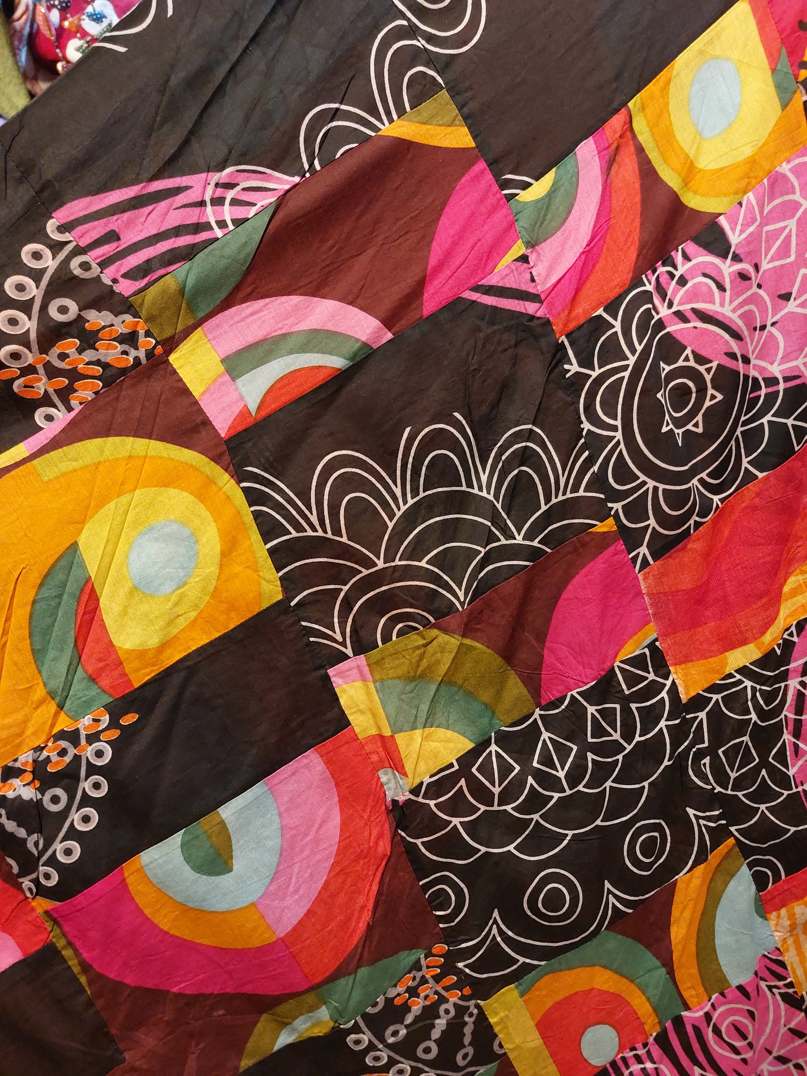 Gorgeous Relaxed Fit Upcycled Cotton Patchwork Sun Dress Generous Cut ...
