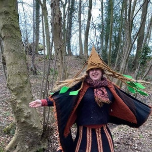 Handmade Felt Tree of Life Spirit Leaf Vine Forest Imp Woodland Fae Hat ...