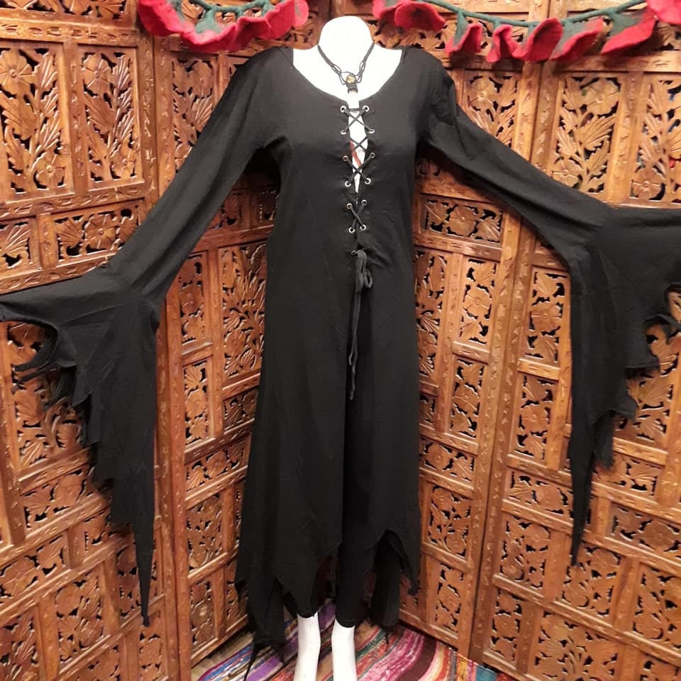 Goddess Ritual Ragged Hooded Ceremony Dress With Corset Bodice - Etsy UK