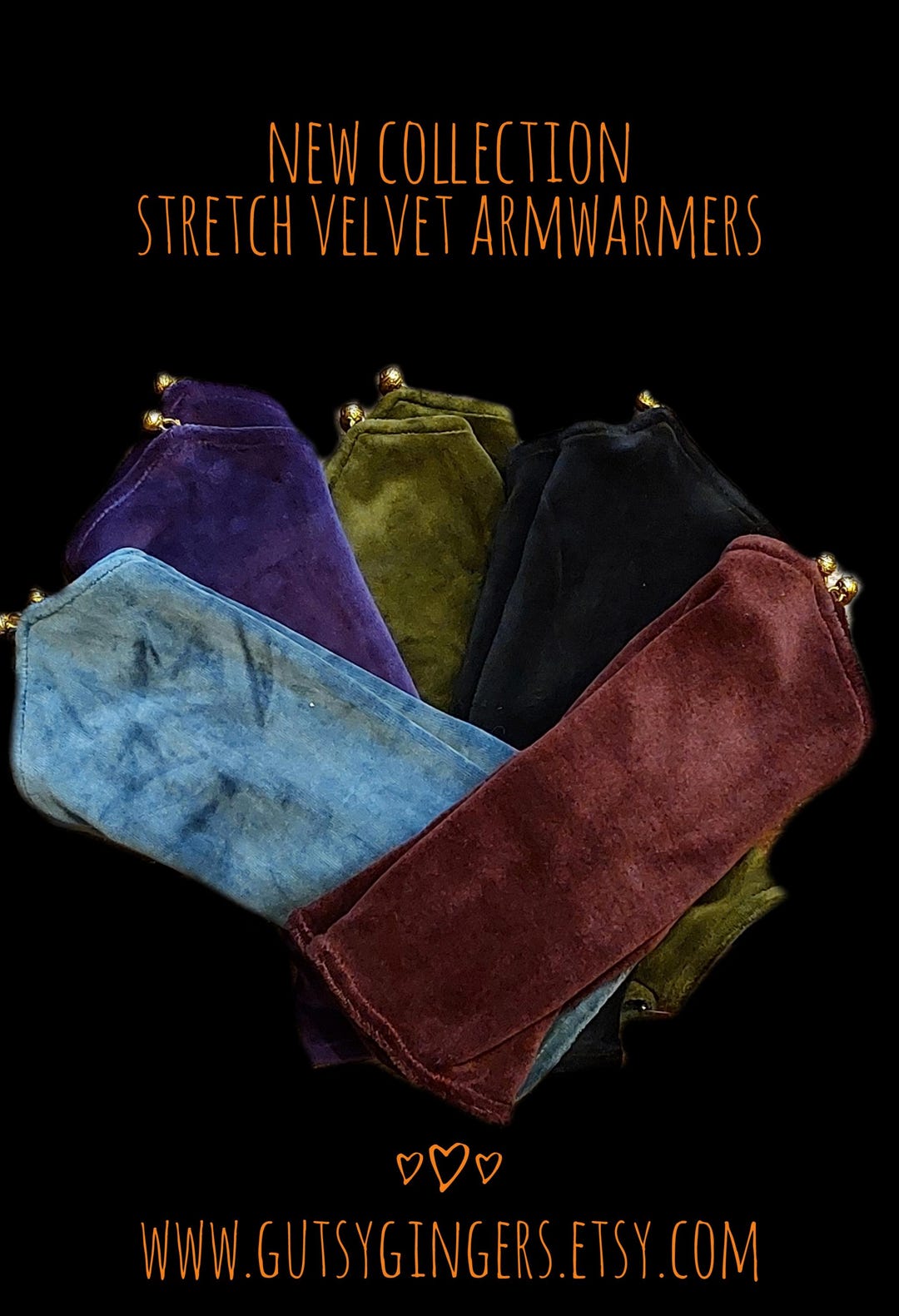 Stretch Glove Velvet Pixie Charm Arm & Wrist Warmer Fingerless Gloves ...