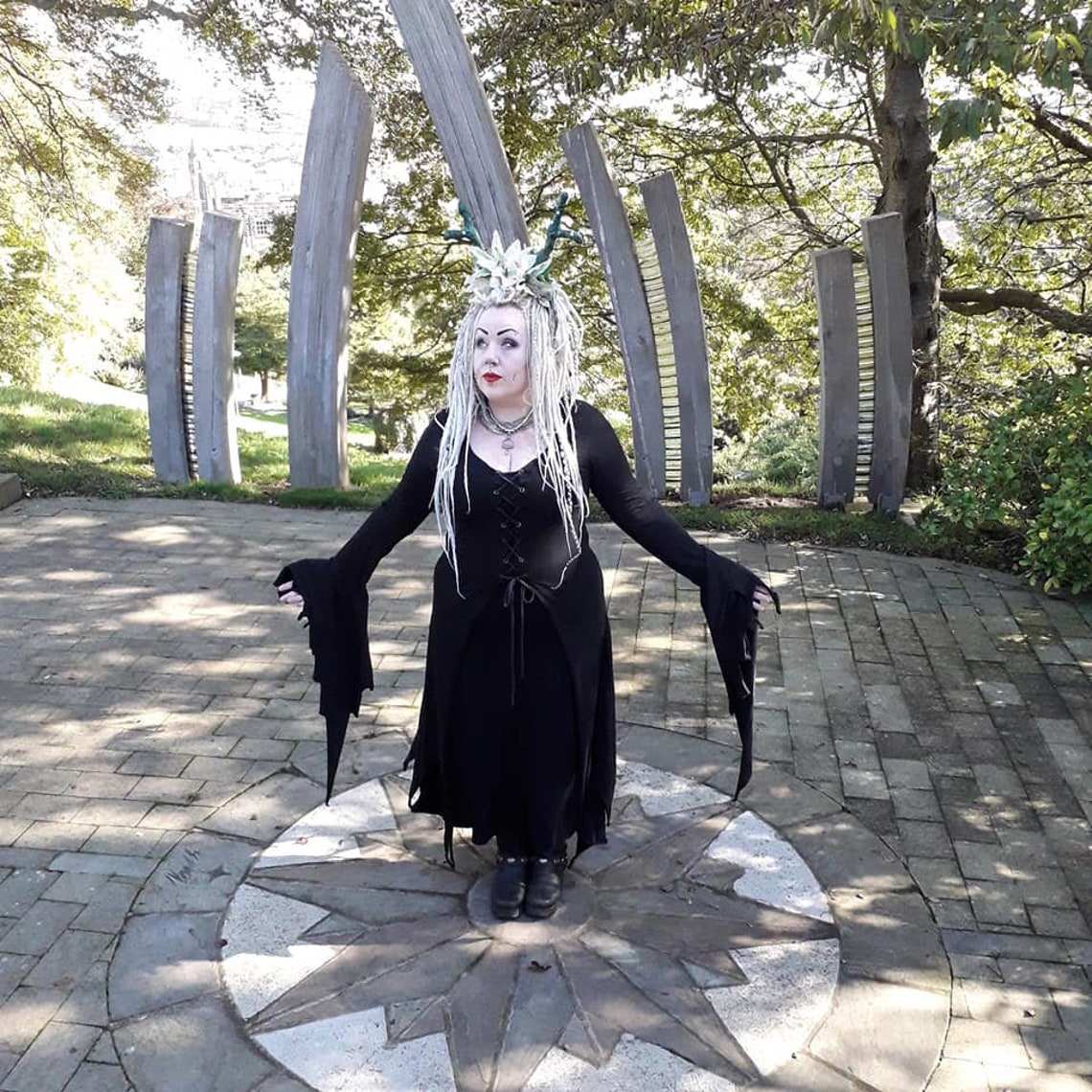 Goddess Ritual Ragged Hooded Ceremony Dress With Corset Bodice | Etsy UK