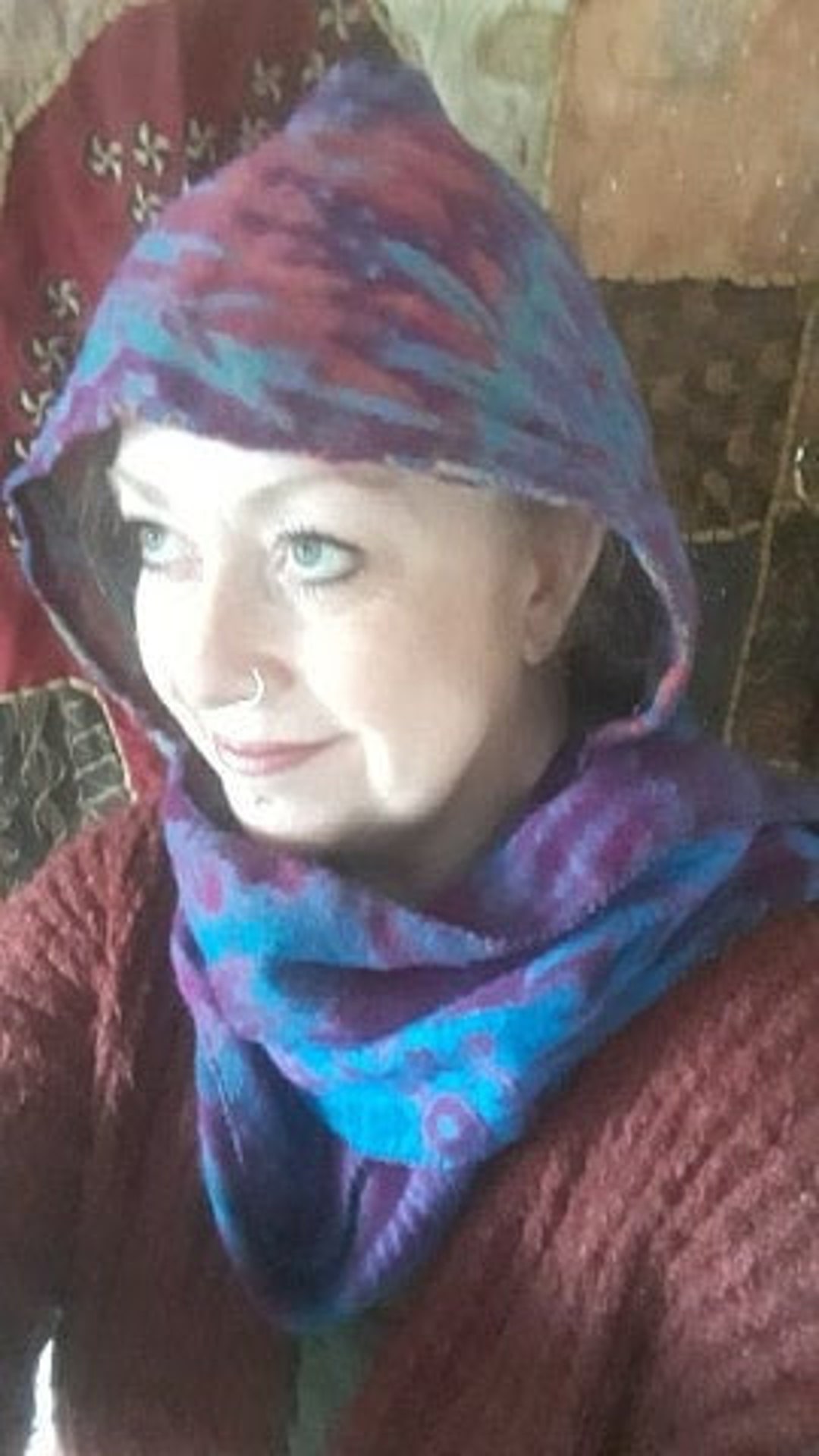 Elf Wrap Hooded Scarf Hood, Face Wrap Mask Bohemian Blanket Fabric ...
