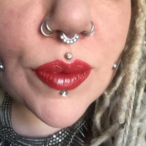 Clip on Illusion Body Piercing Ring for Septum Nostril Lobe Etc Silver ...