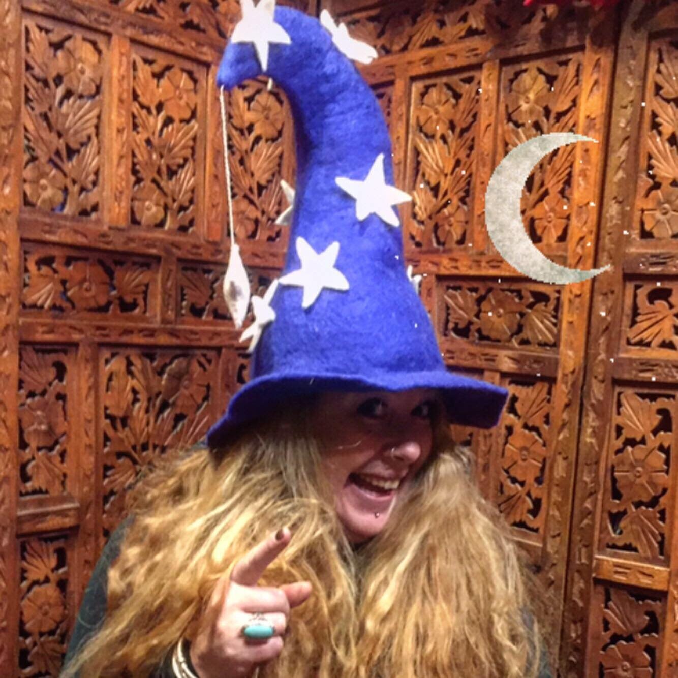 Hippy Trippy Felted Moonlight Wizard Hat Handmade/fairtrade | Etsy