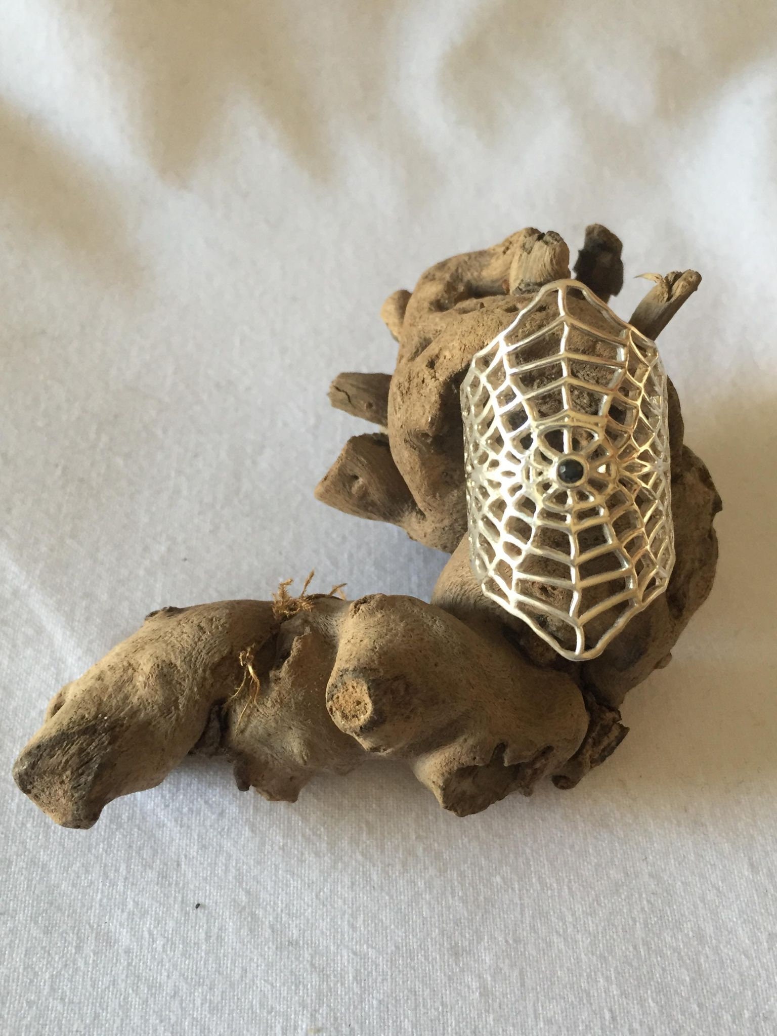 Goth Gothic Punk Vampire Cobweb Spider Web 925 Sterling Silver | Etsy