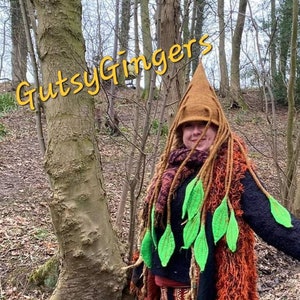 Handmade Felt Tree of Life Spirit Leaf Vine Forest Imp Woodland Fae Hat ...