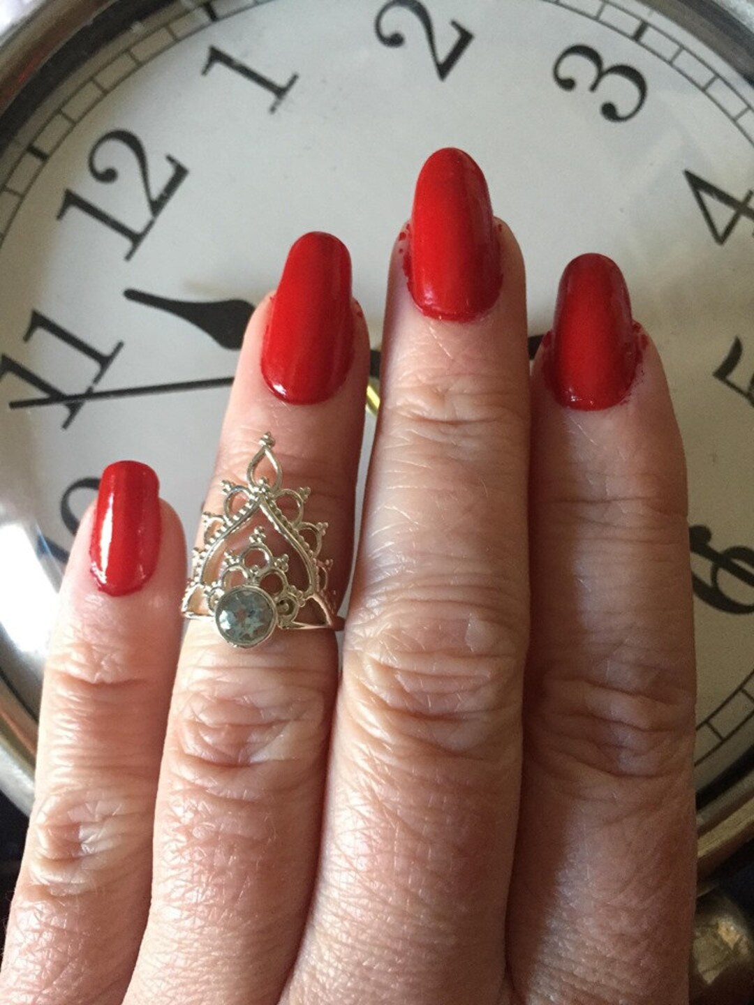 Henna Style Temple Tip Mandala Dancer Fairytale Ring in 925 Sterling ...