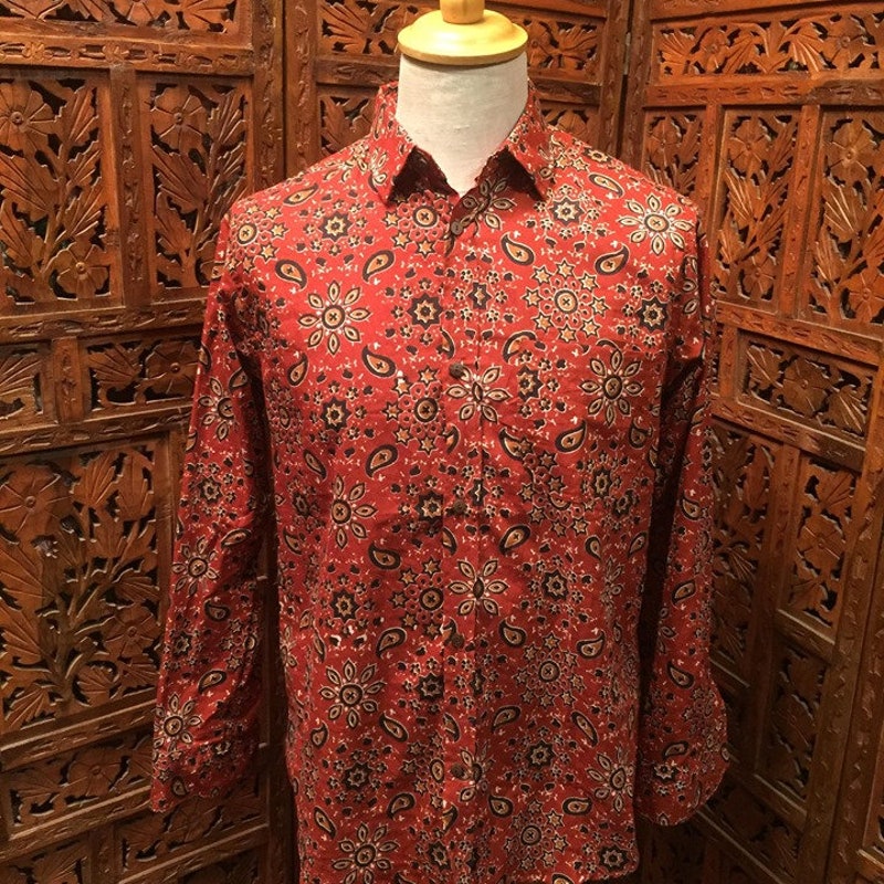 Mens Hand Block Shirt - Etsy UK