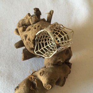 Goth Gothic Punk Vampire Cobweb Spider Web 925 Sterling Silver Finger ...