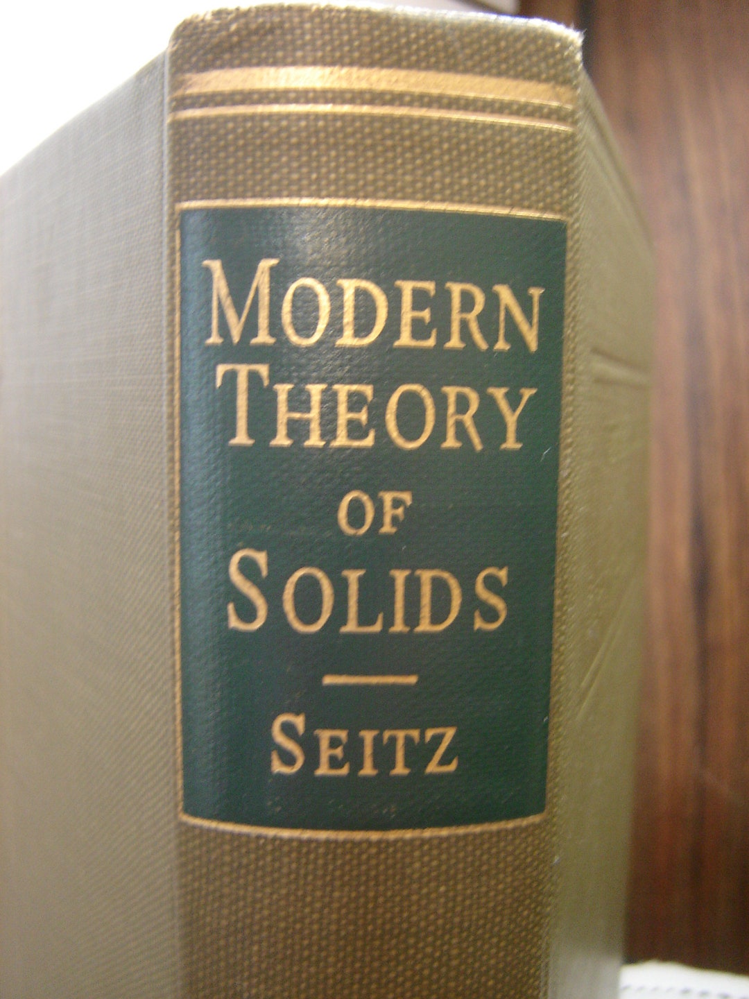 The Modern Theory of Solids by Frederick Seitz. Int'l Series in Pure ...