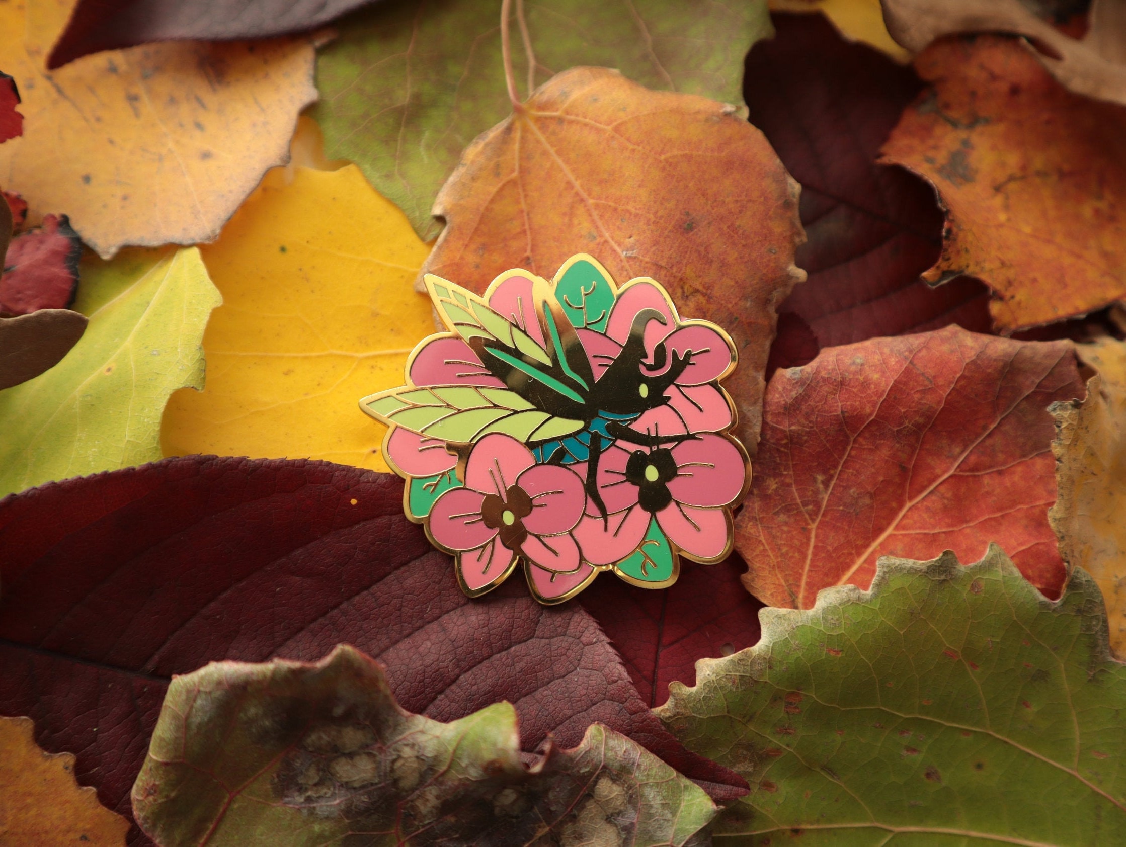 Botanical Bug Enamel Pin Beetle | Etsy