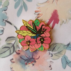 Botanical Bug Enamel Pin Beetle - Etsy