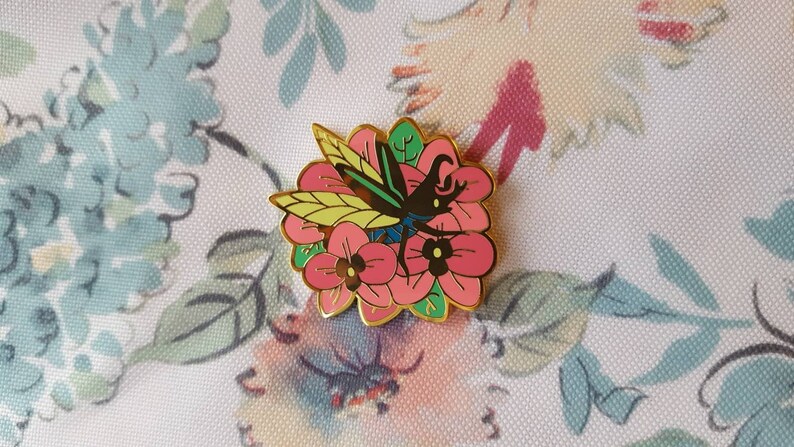 Botanical Bug Enamel Pin Beetle | Etsy