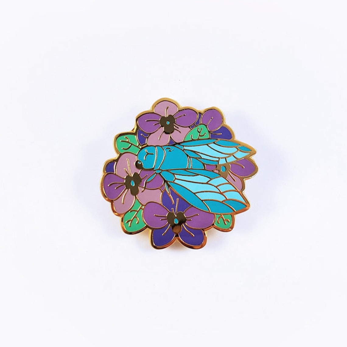 Botanical Bug Enamel Pin Cicada | Etsy