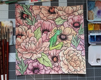 Rare Framed Pink Umbrella Mantis Taxidermy Caliris Elegans - Etsy