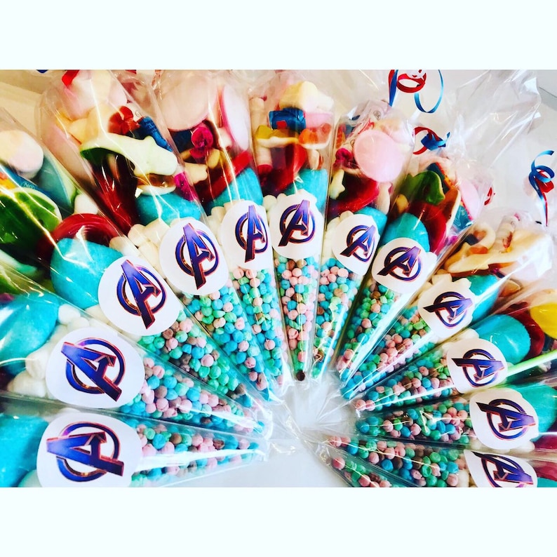 Superhero Themed Sweet Cones pre Filled Sweet Cones Perfect | Etsy