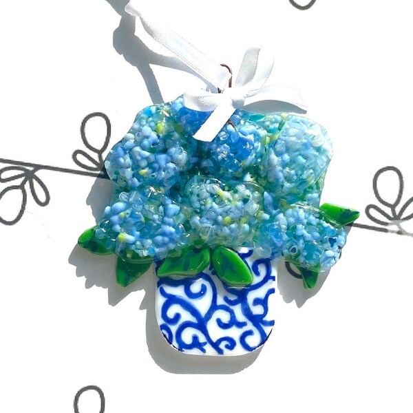 Fused Glass Hydrangea - Etsy