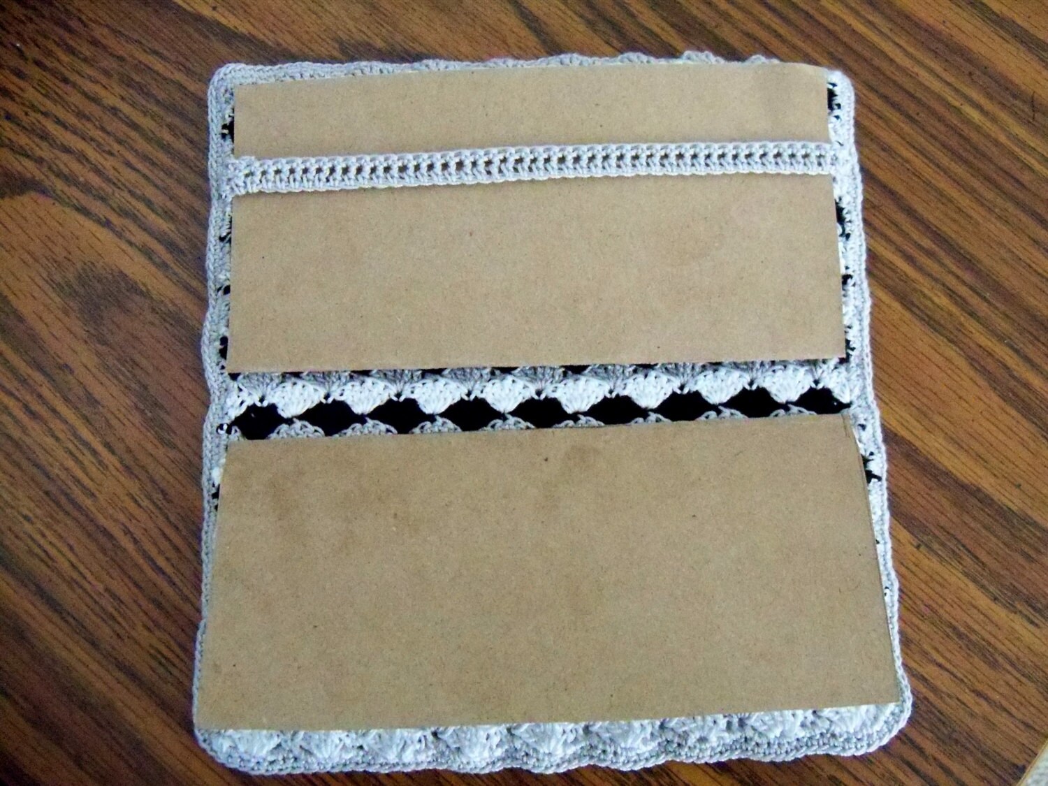 Crocheted Checkbook Cover Tri-color - Etsy