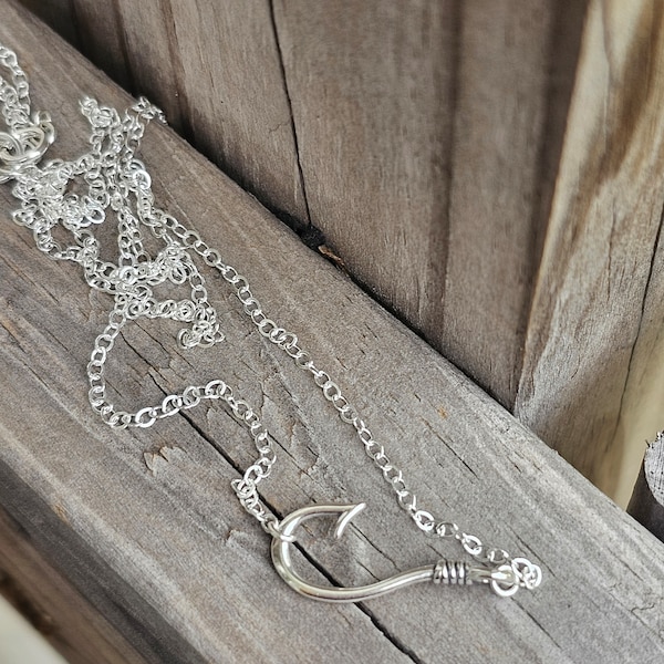 Fish Hook Pendant - Etsy