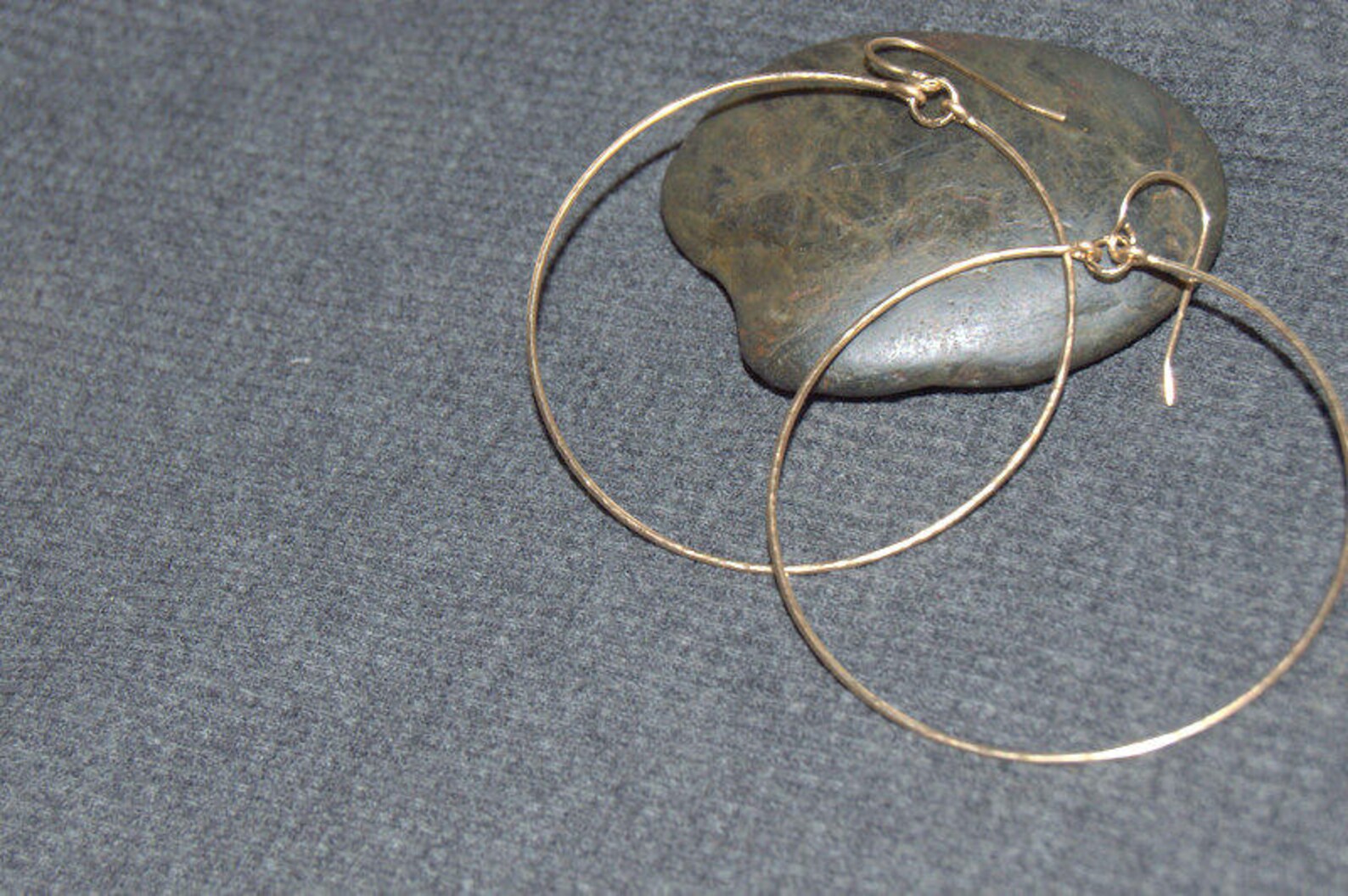 Gold Dangle Hoop Earrings 14K Gold Filled Gold Drop Hoop | Etsy