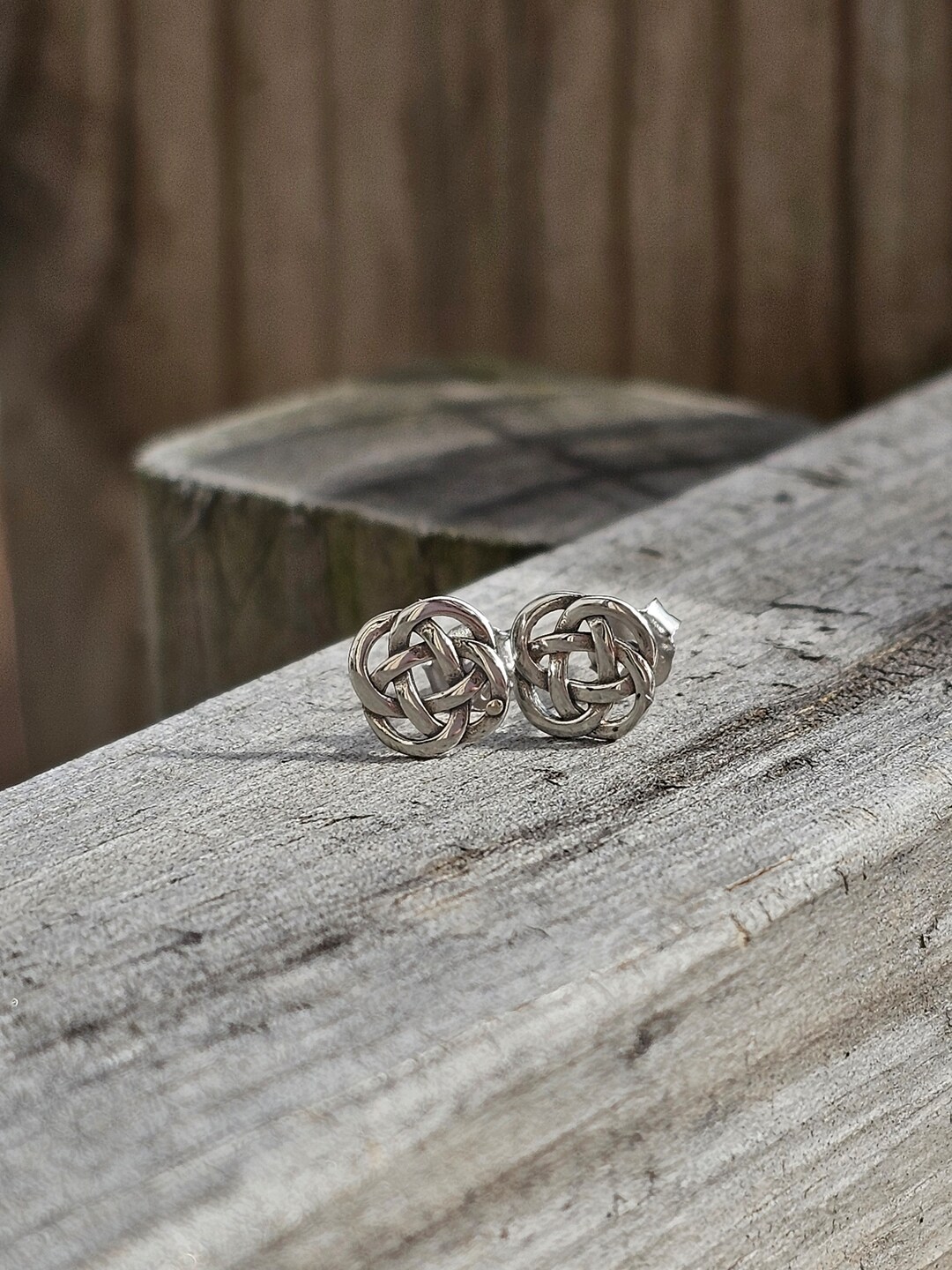 Celtic Knot Studs Sterling Silver Stud Earrings, Irish Jewelry, Minimal Earrings, Endless Knot ...