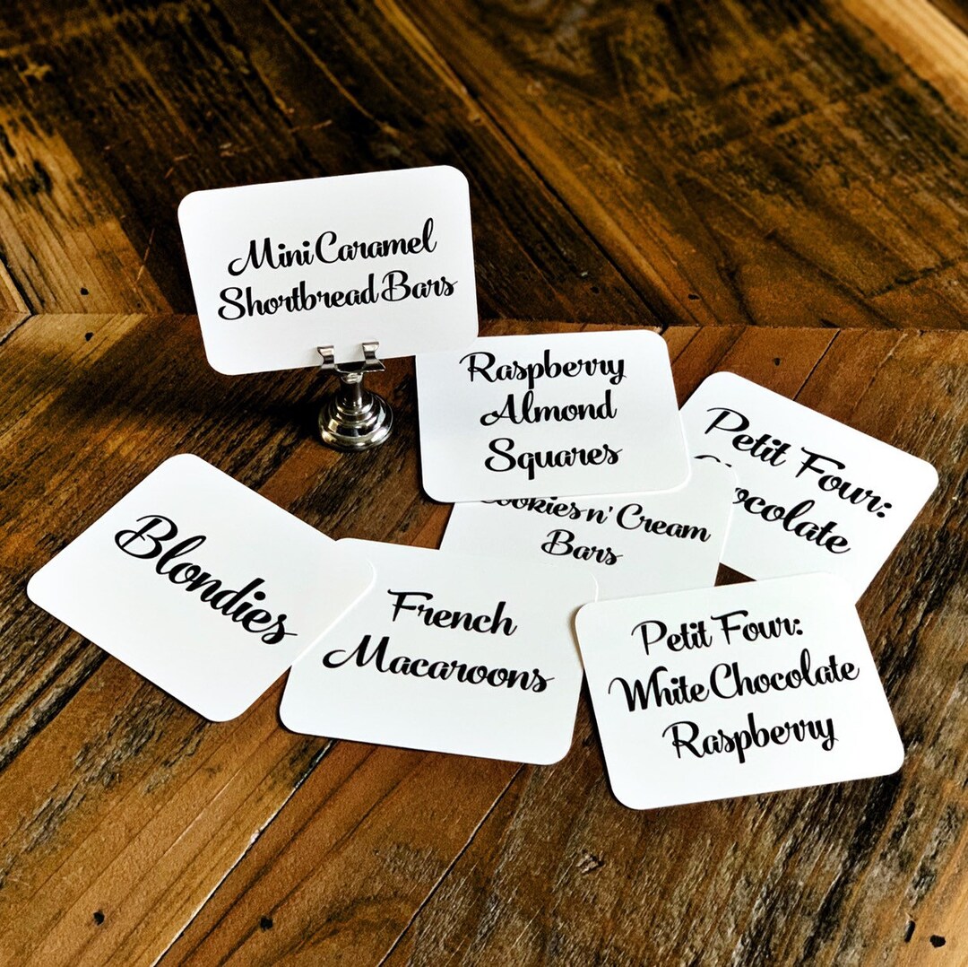 Dessert Table Signs, Dessert Table Labels, Buffet Table Signs, Buffet ...