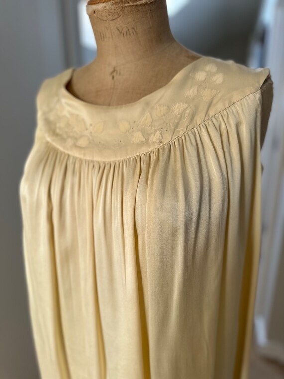 1940s buttercup cream smock style silk slip - Gem
