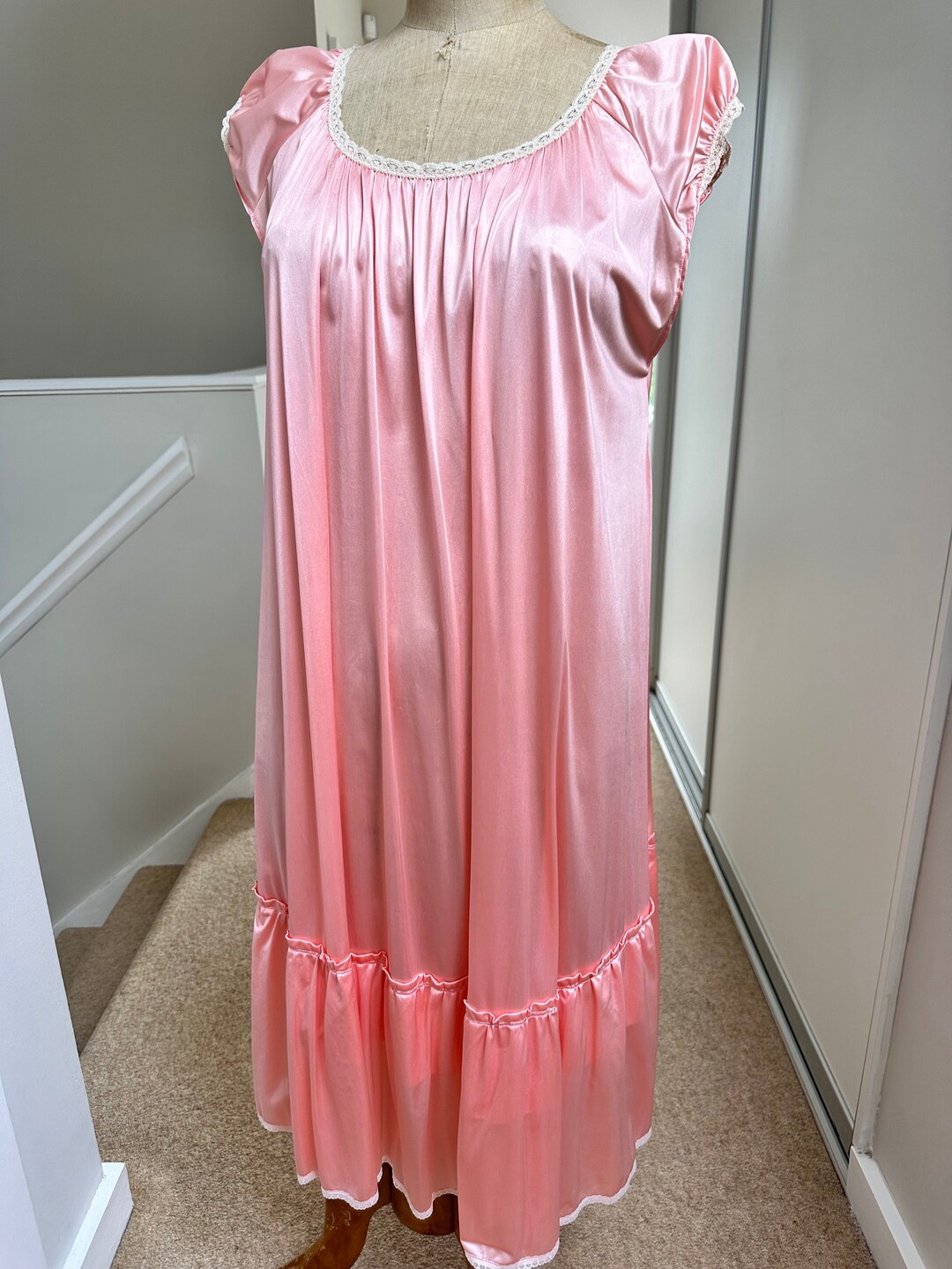 Vintage Pinky Peach 1960 Jersey Smock Night Dress - Etsy