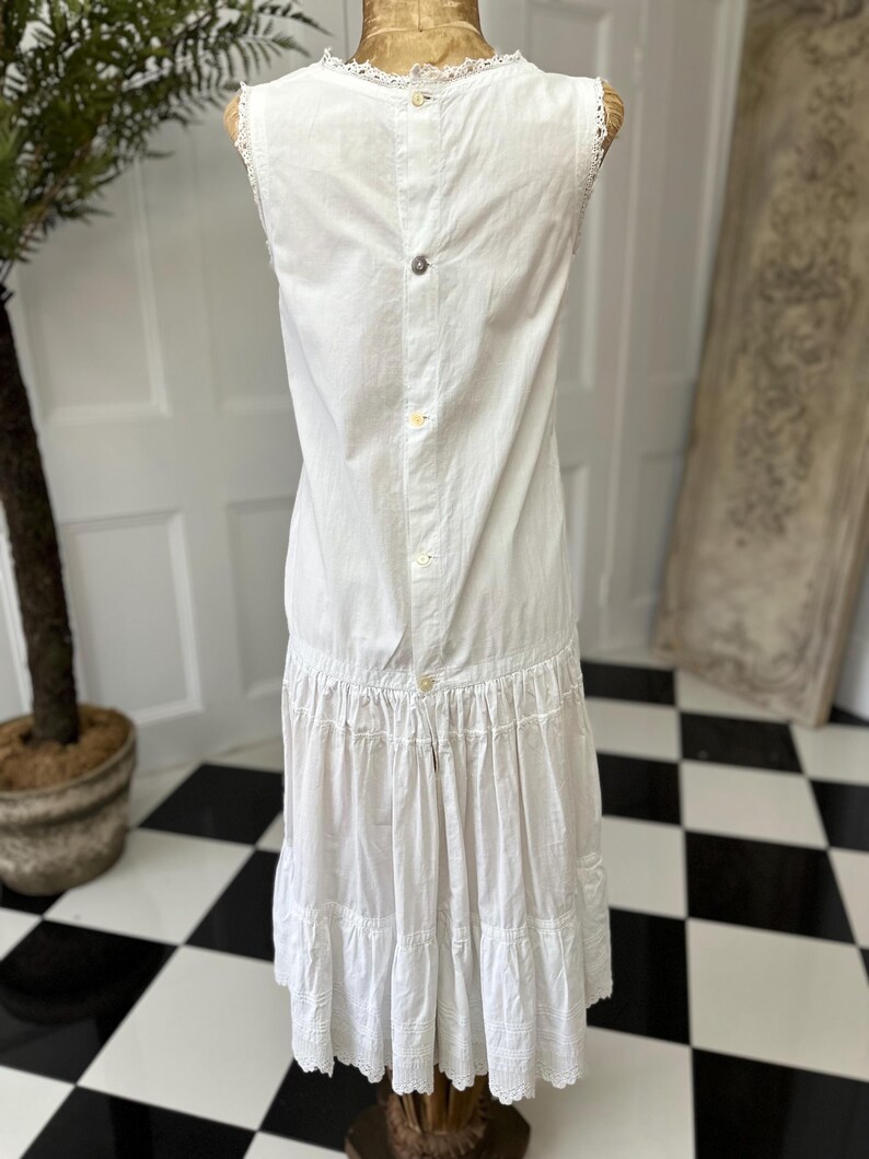 Victorian Edwardian White Under Dress With Monogram MJ Petite in Style ...