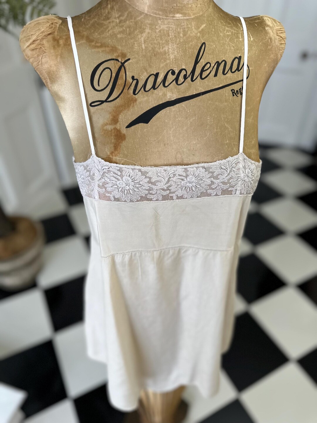 1920 Silk Cream Teddy With Lace Details - Etsy