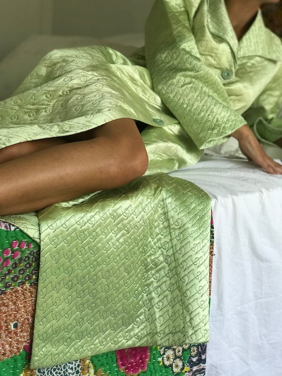 1970s mint green dressing gown - Gem