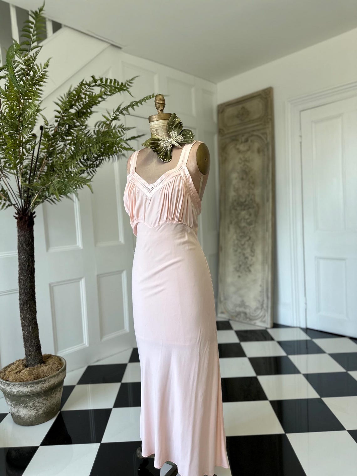 1930s Vintage Long Bias Cut Slip Peach Dress by Barbizon - Etsy