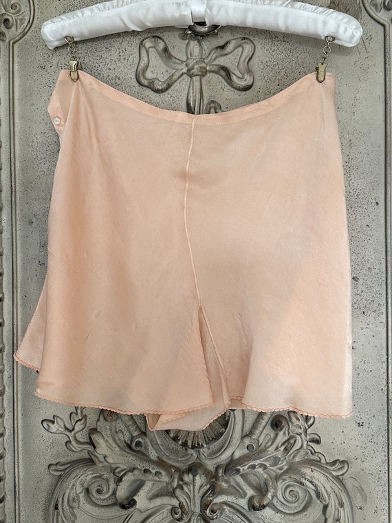 1930s 1940s peach silk French knickers tap pants - Gem